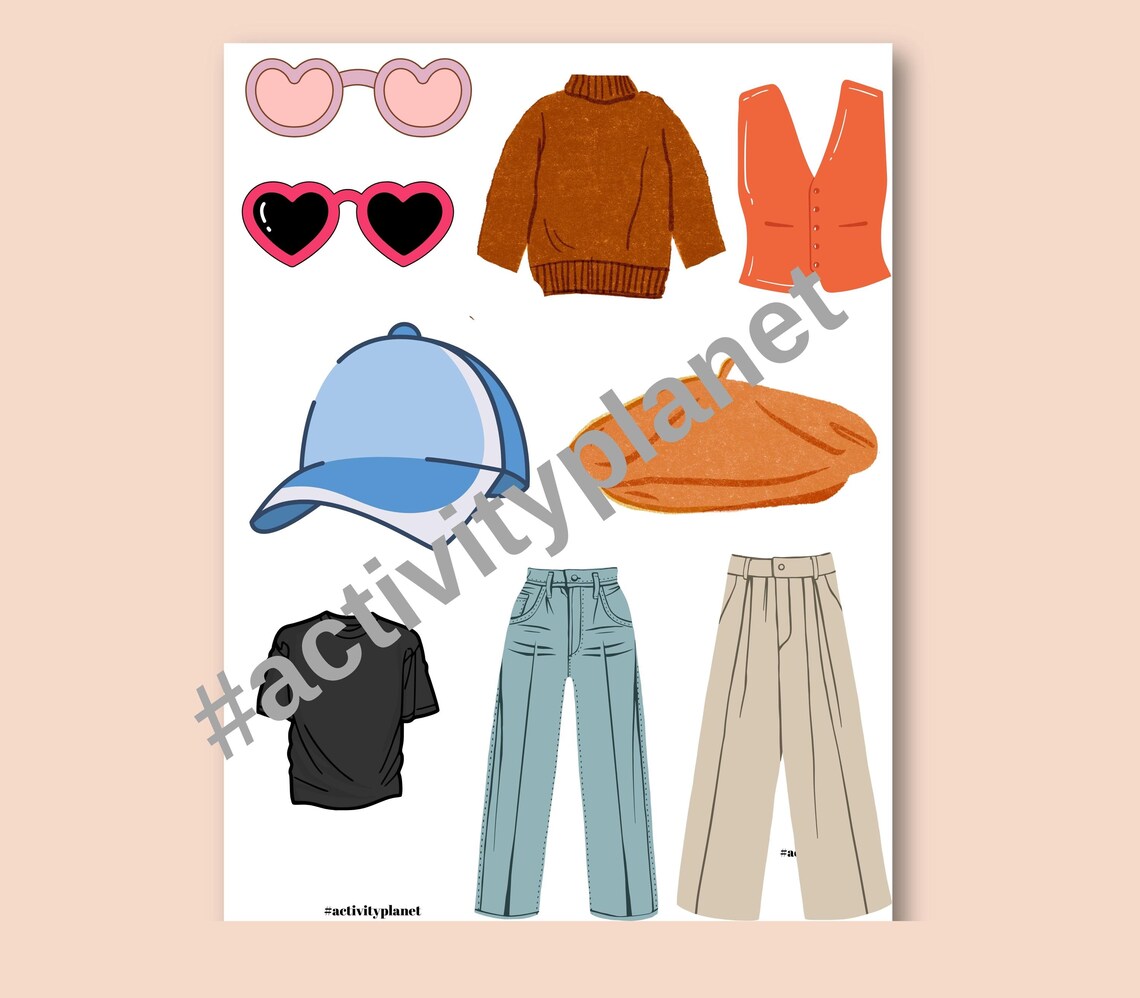 Printable Dress up Activity Girl Version, Dressing Activity, Kids Game ...