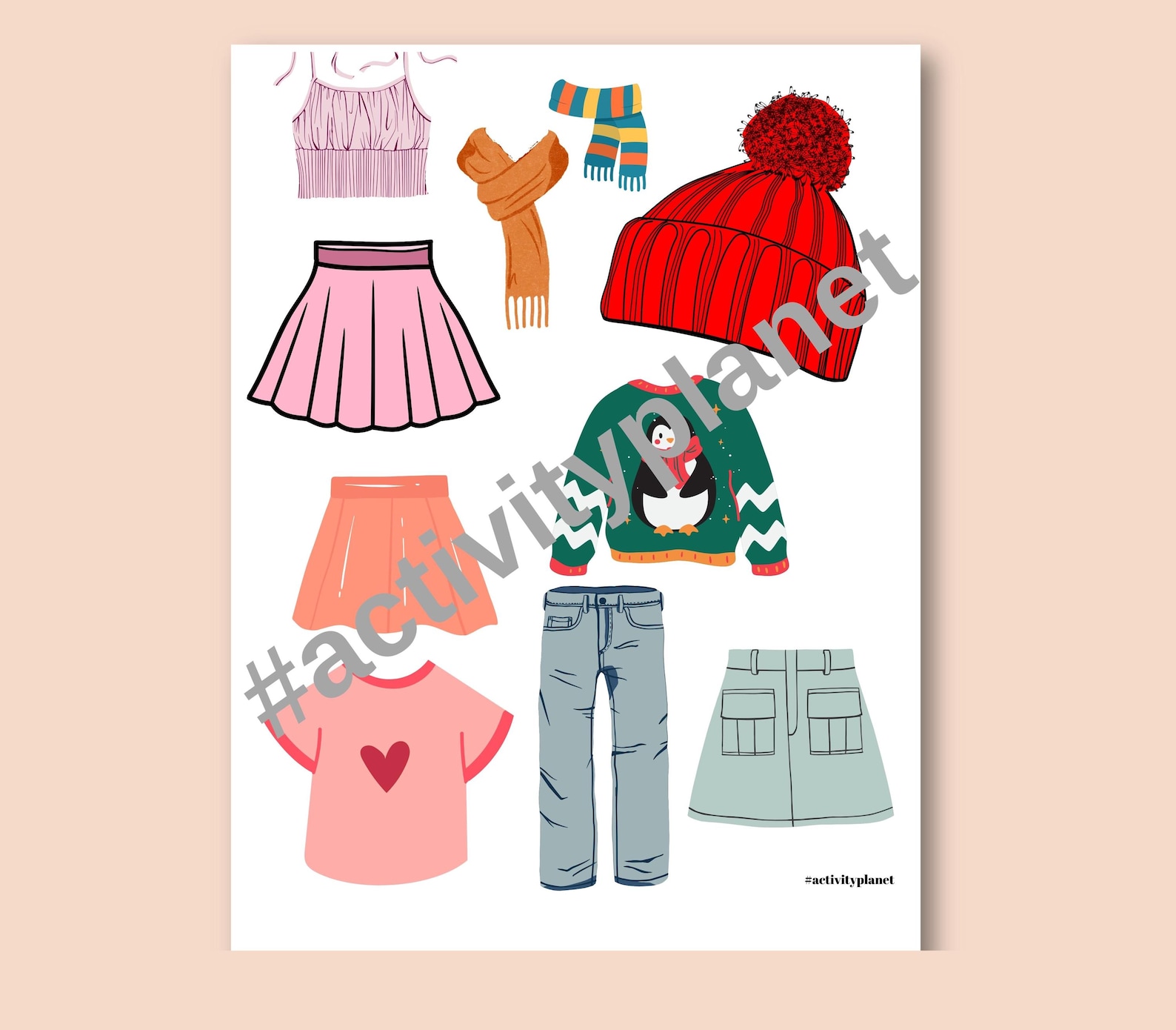 Printable Dress up Activity Girl Version, Dressing Activity, Kids Game ...