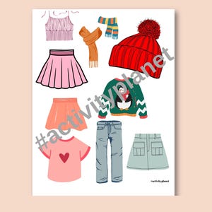 Printable Dress up Activity Girl Version, Dressing Activity, Kids Game ...