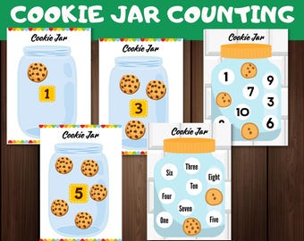 Cookie Jar Counting Activity, Numbers 1-10 Count, Count Activities for ...