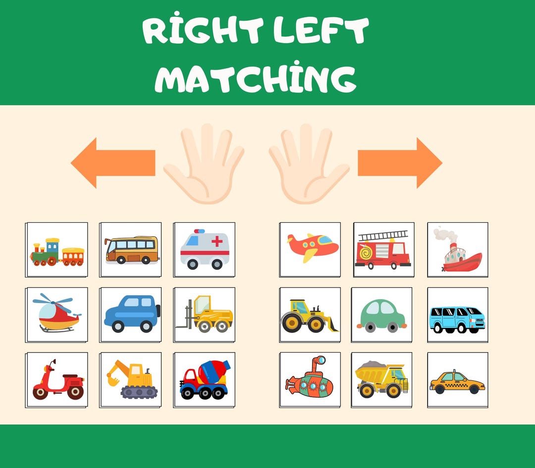 Left and Right Sorting Activity, Montessori Preschool, Homeschool ...