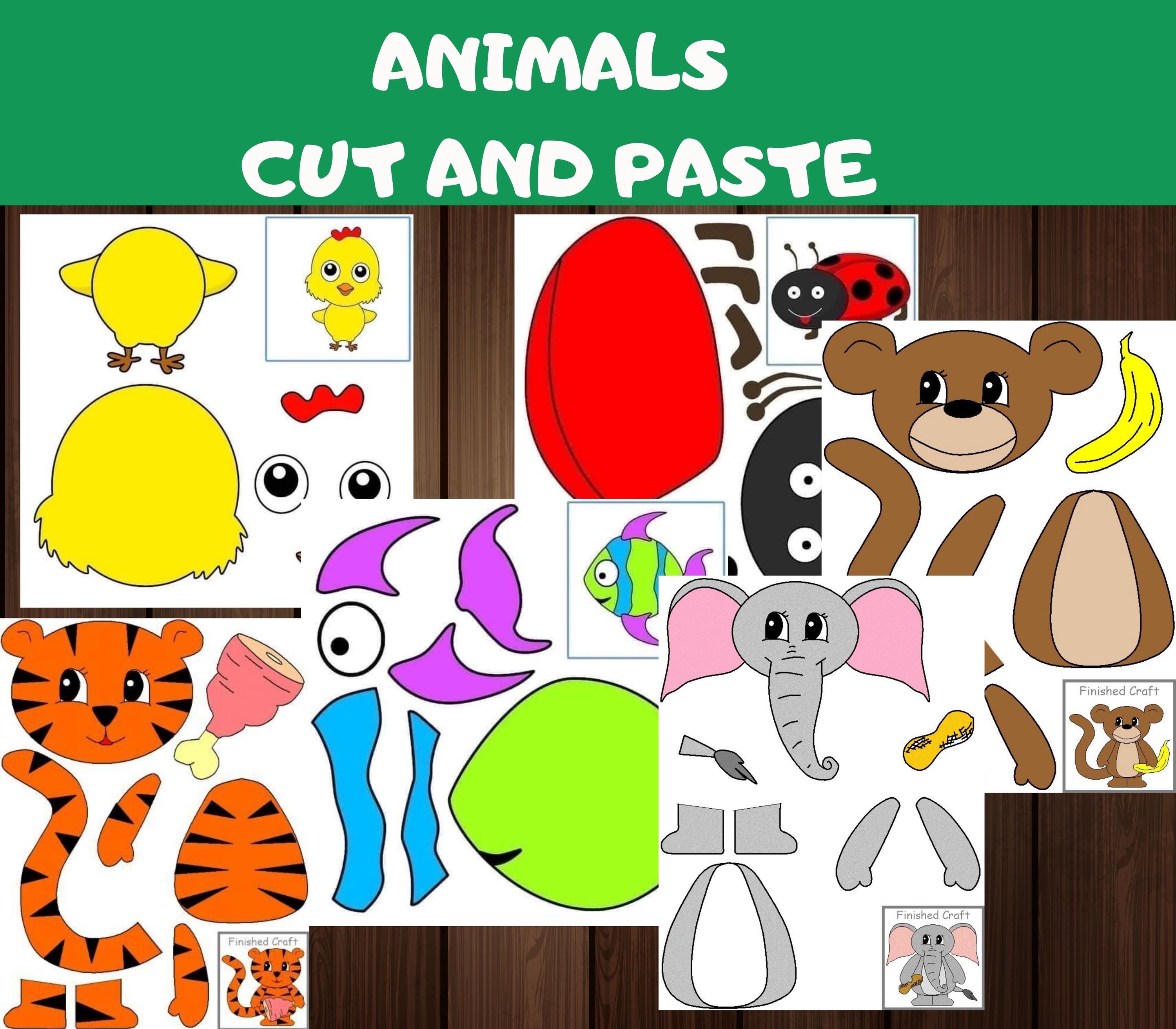 Cut and Paste Activities | Cut and Paste Animals | Cut and Paste Kids ...