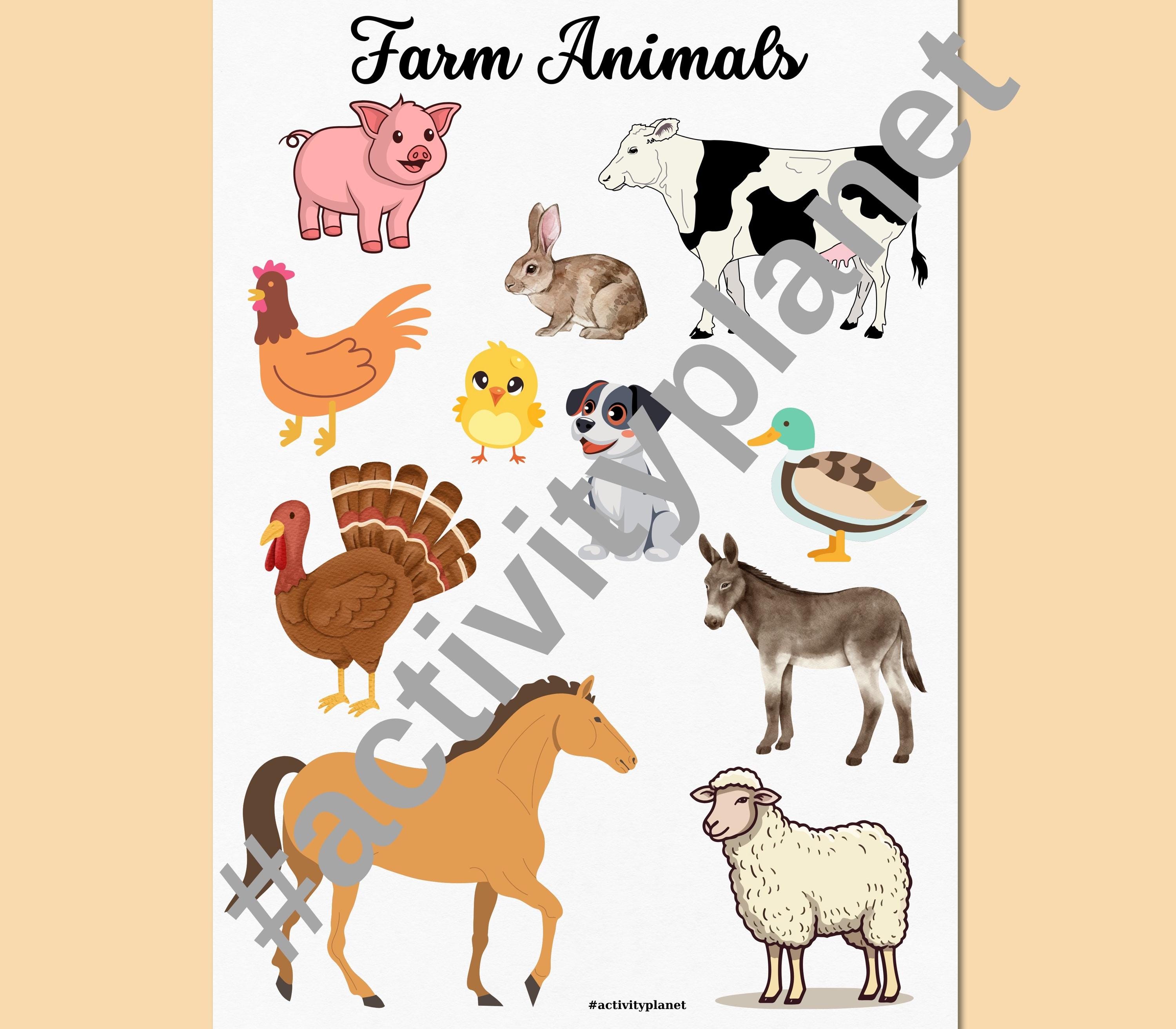Printable Matching Activity, Animal Matching Game, Toddler and ...