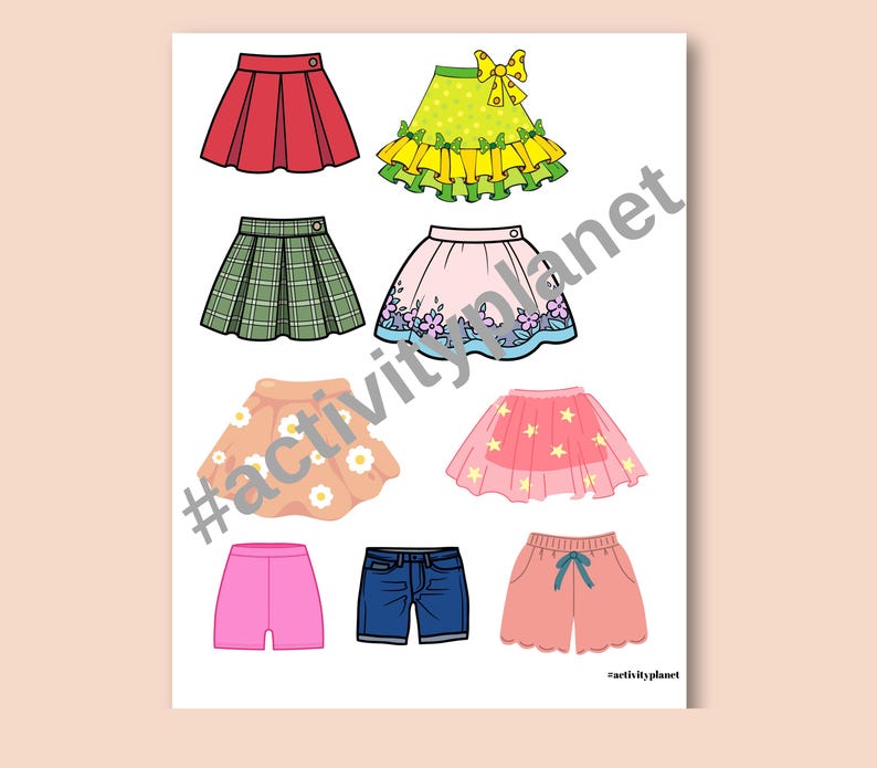 Printable Dress up Activity Girl Version, Dressing Activity, Kids Game ...