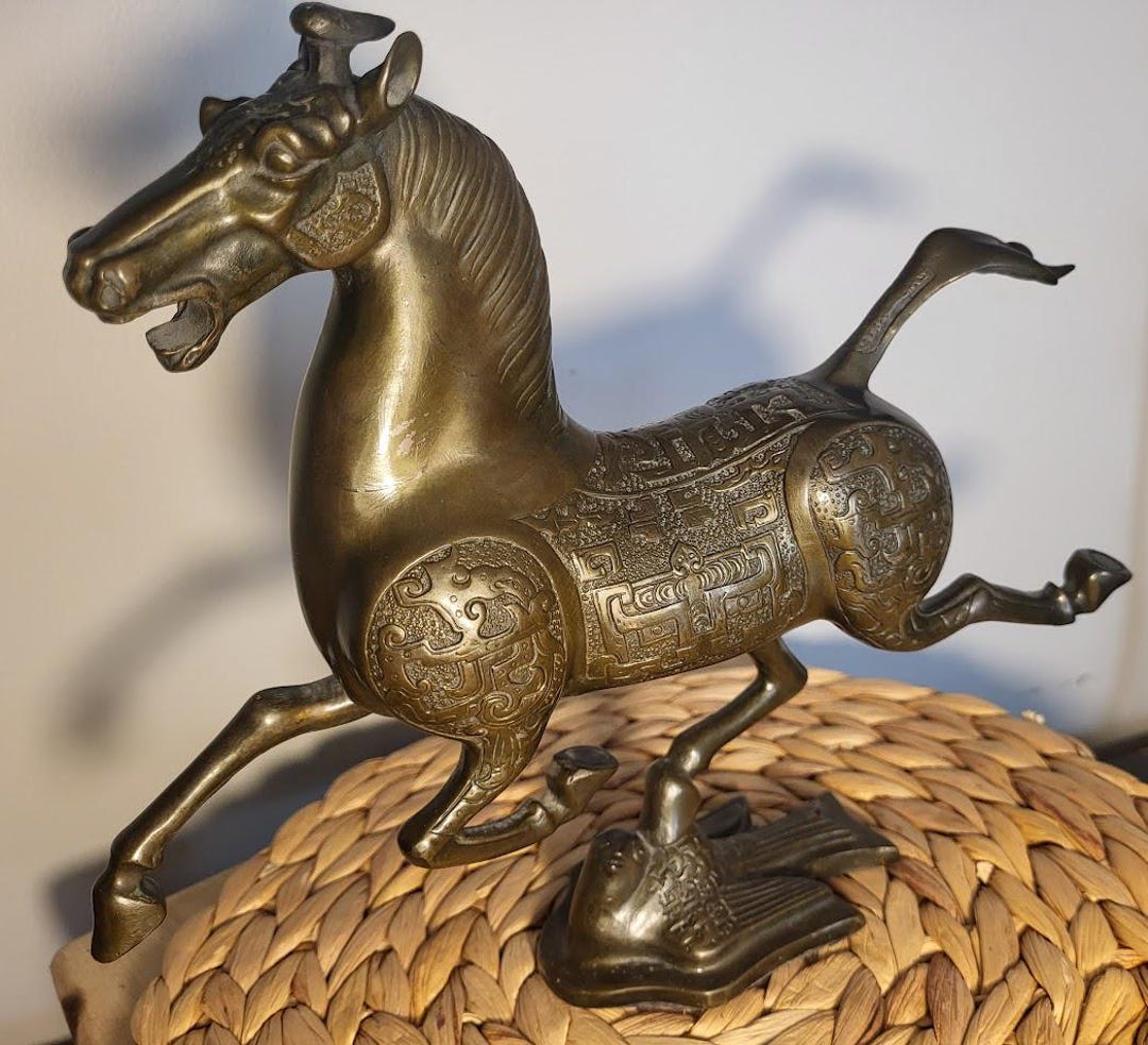 Vintage Bronze Sculpture, Inspired by the Treasured Flying Horse of ...