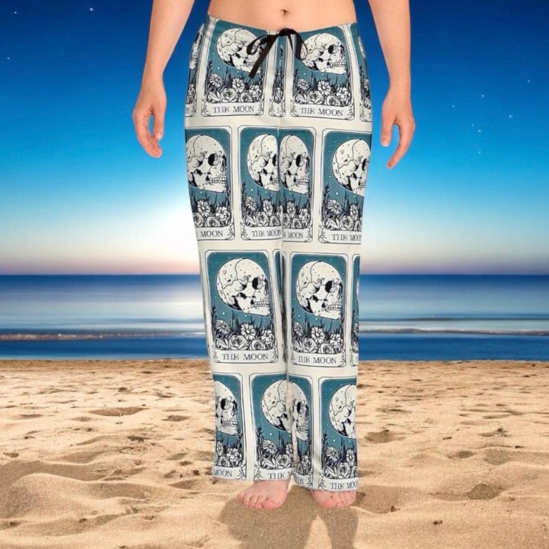 The Moon Tarot Card Pajama Pants | Mystical Celestial Sleepwear ...