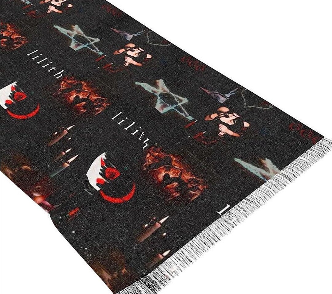 Demon Wrap Scarf, Satanic 666 Goth Dark Spirit Witchy Pagan Occult ...