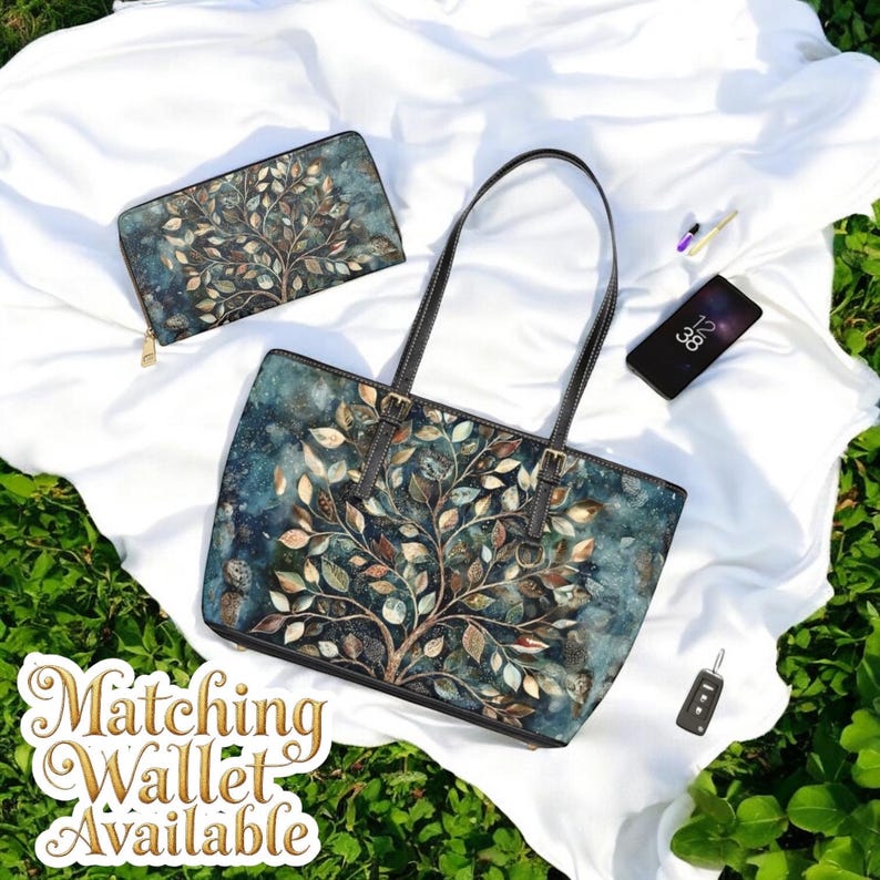 Tree of Life Handbag With Pagan Witchcore Boho Design, Mystical Autumn ...