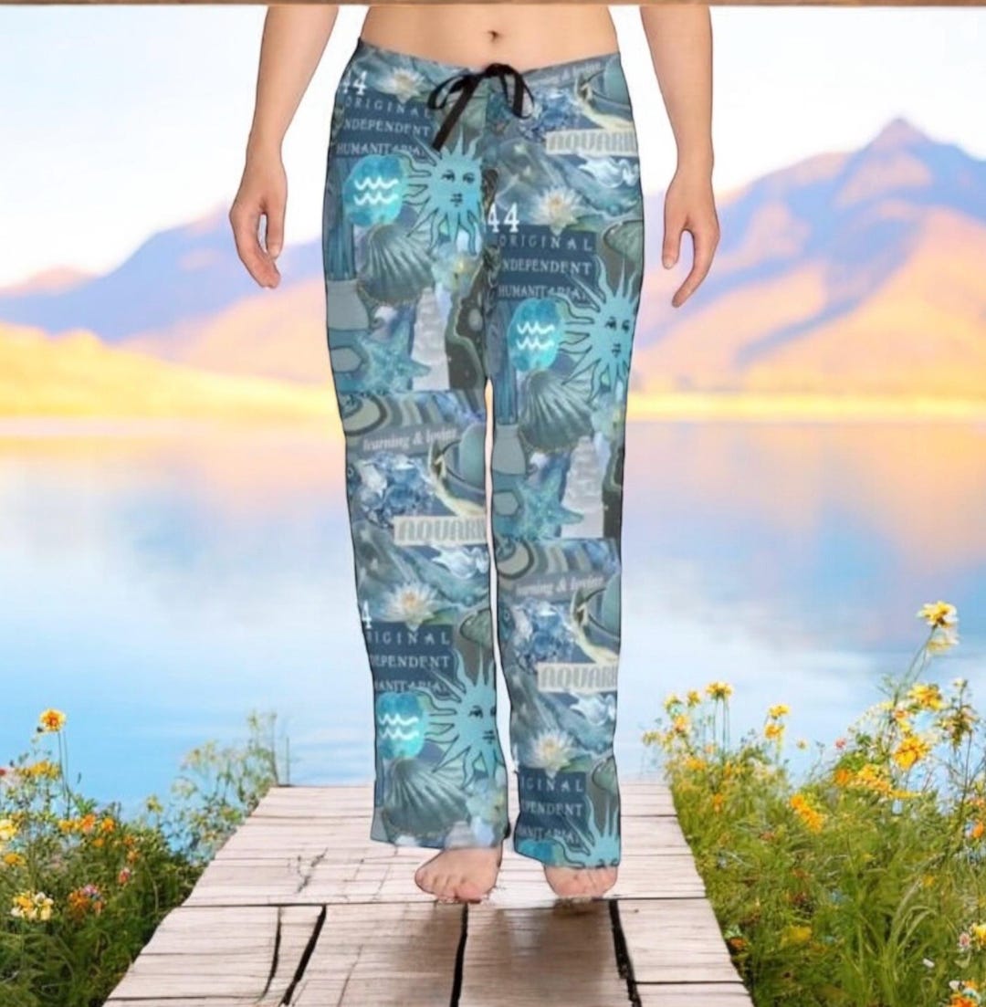 Aquarius Women's Pajama Pants, Zodiac Lounge Wear, Star Sign Gift ...