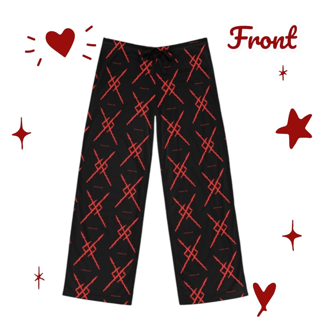Sigil Love Bind Symbol Men's Pajama Pants, Couples Wiccan Valentine ...