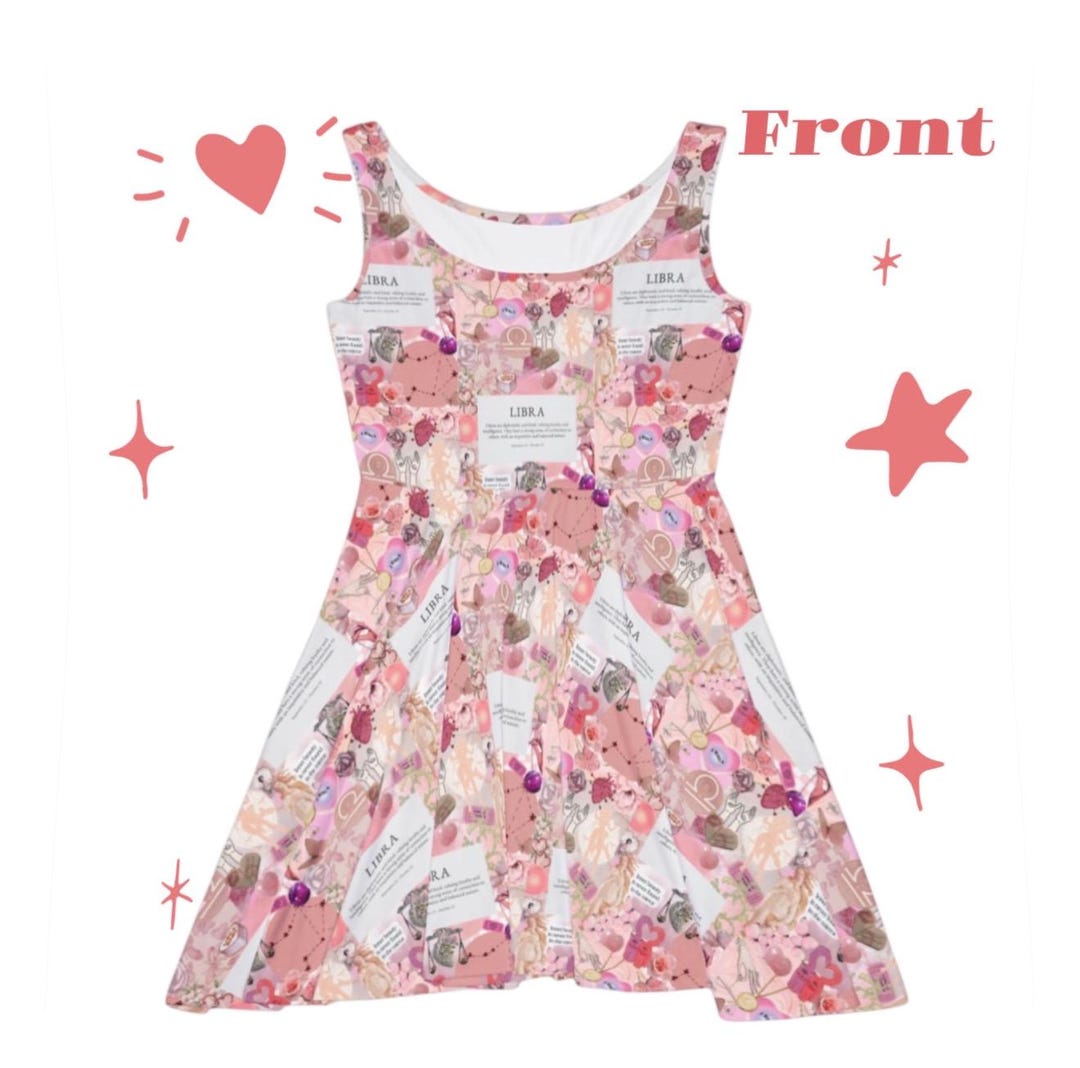 Pastel Libra Zodiac Dress, Sleeveless Pink Summer Astrology Art Dress ...