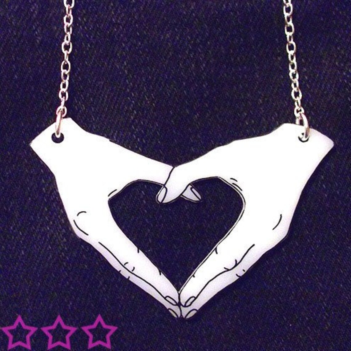 Heart Hands Necklace Happy Hands design 2 - Etsy
