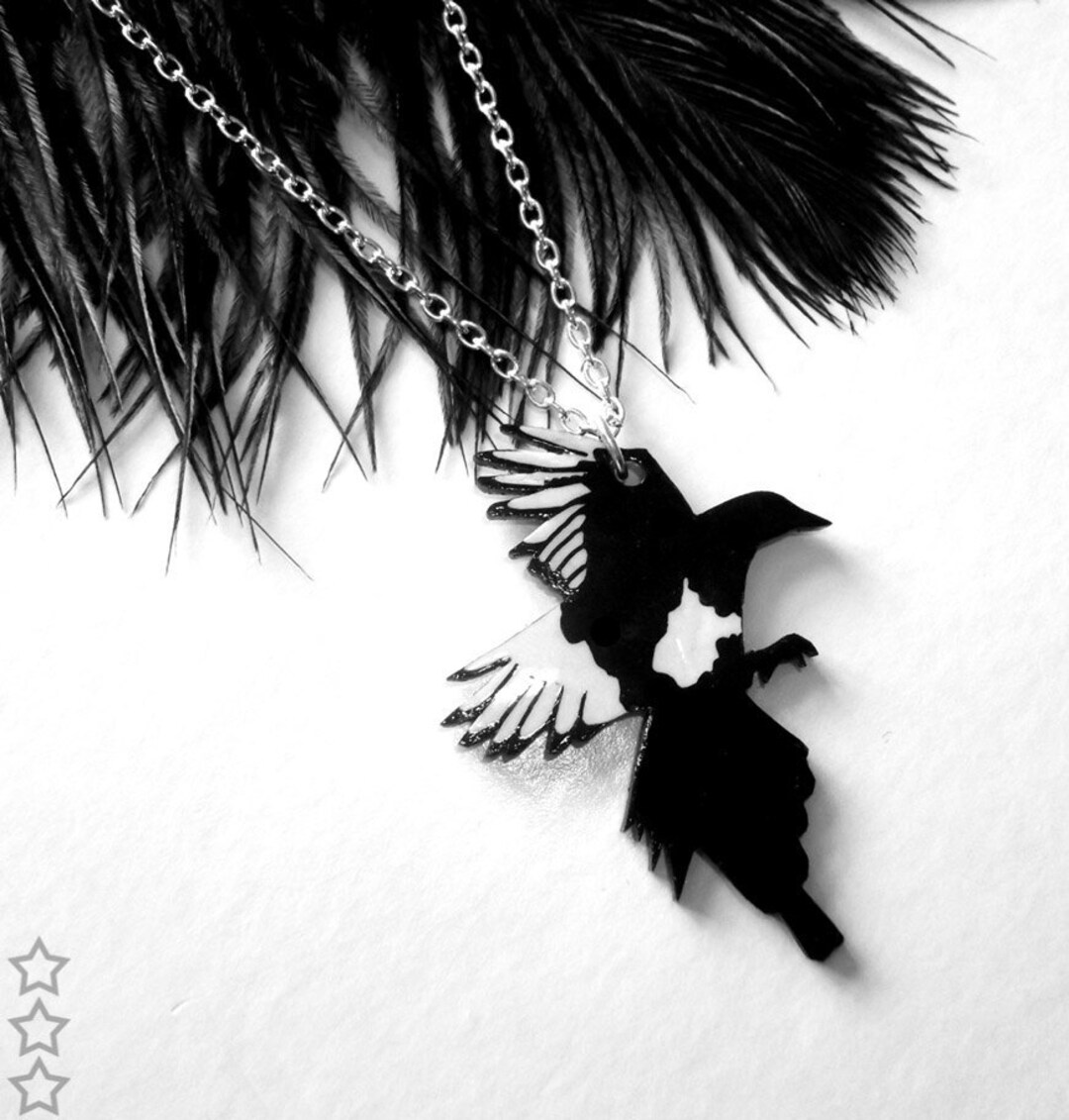 Magpie Necklace - Good Morning Mister Magpie - Lucky Charm, Good Luck ...