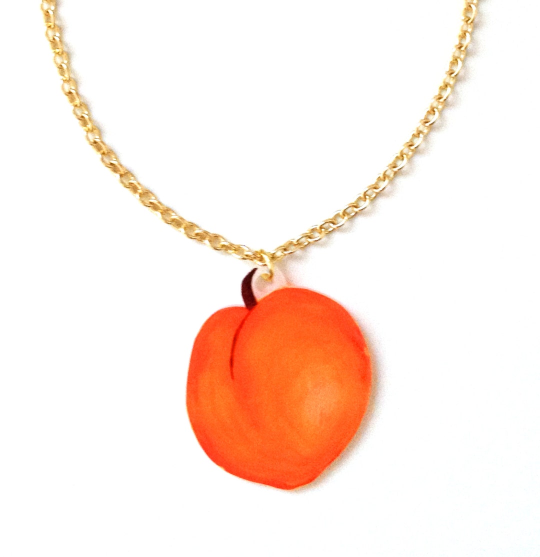 Peach Fruit Necklace - Pendant, Juicy, British, Orange, Tree, Woodland ...