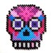 Sugar Skull Pixel Bead Coaster Flat Perler Hama Bead - Etsy