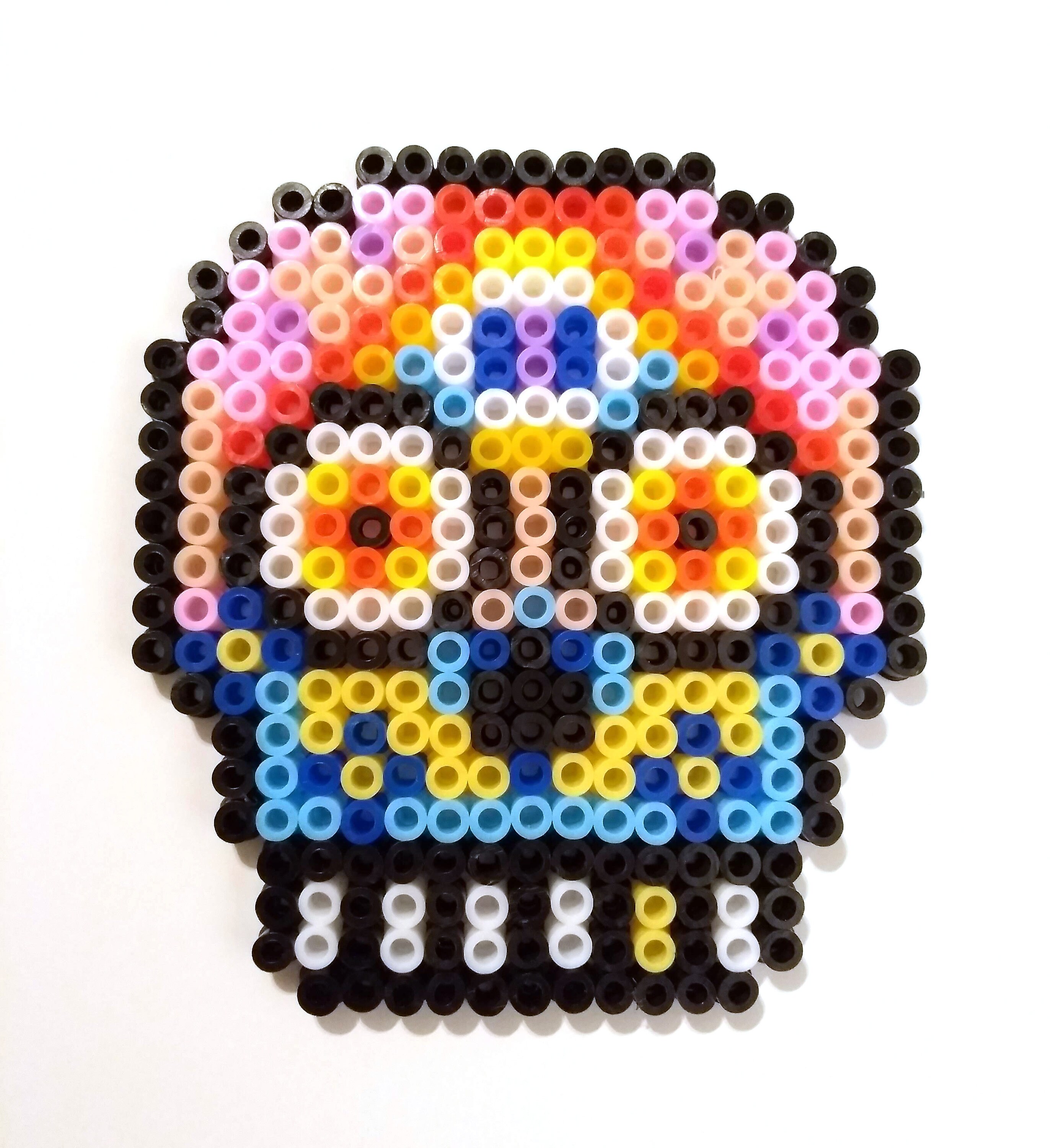 Sugar Skull Pixel Bead Coaster Flat Perler Hama Bead - Etsy