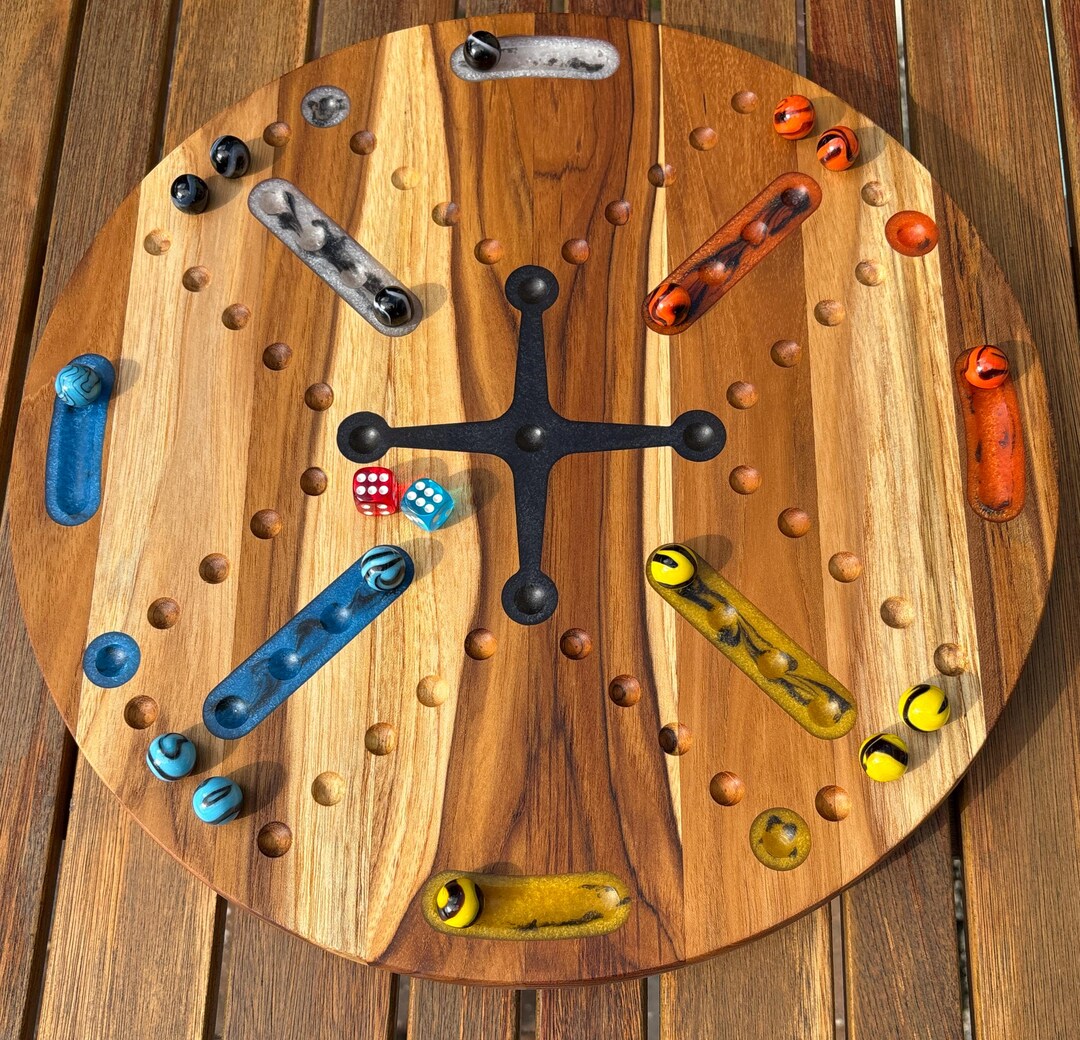 Teak and Epoxy River Style Aggravation Wahoo Board Game - Etsy