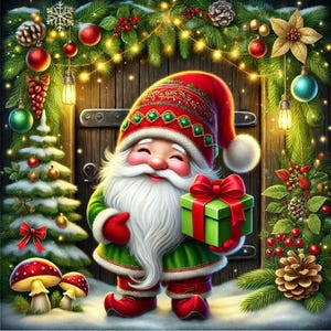 A Cut Christmas Gnome PNG Images Digital Art Printable Digital Download ...