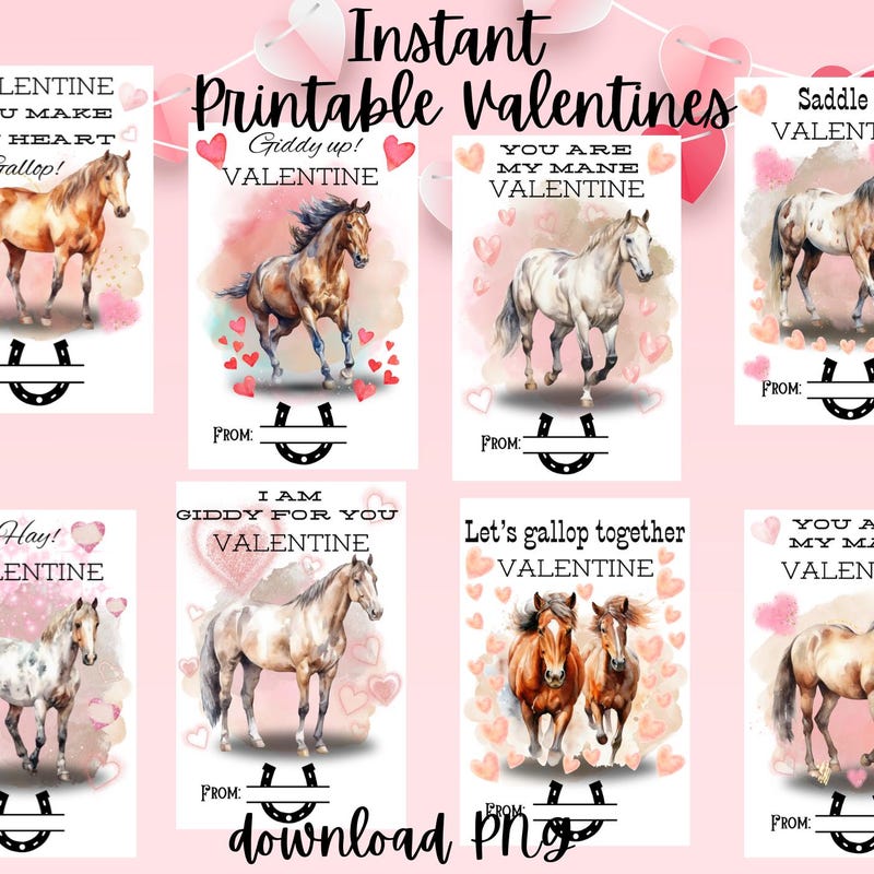 Horse Valentines - Etsy