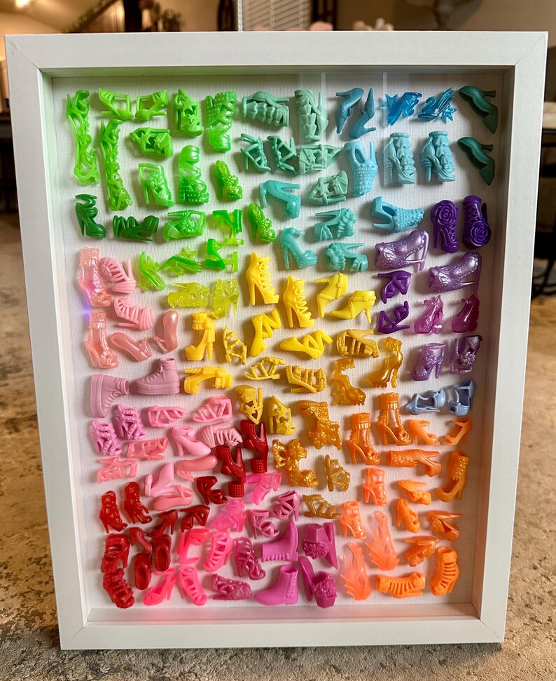 Rainbow Barbi Shoe Wall Decor - Etsy