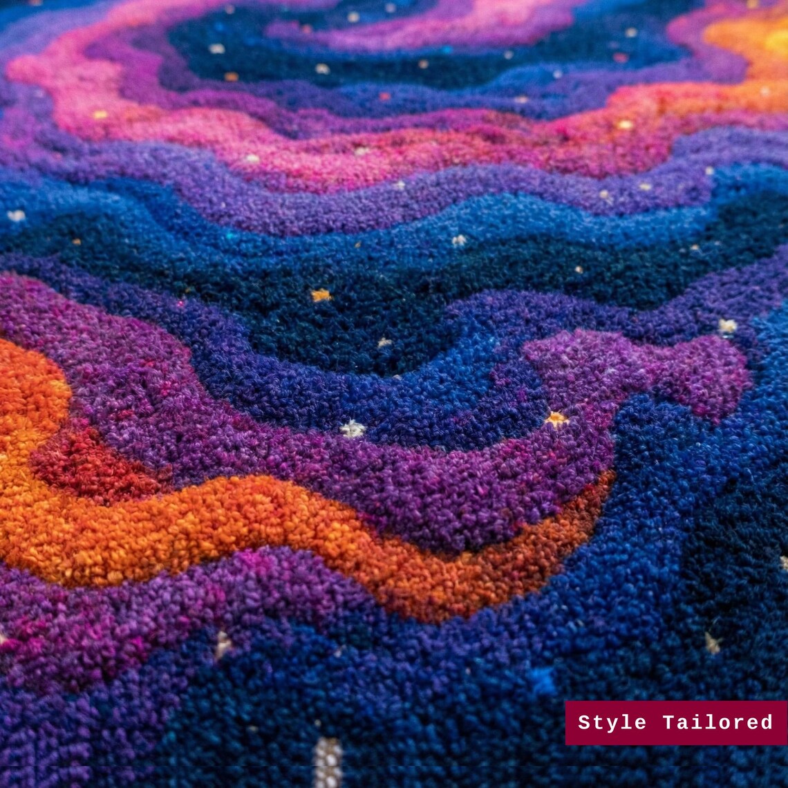 Galaxy Swirl Rug – Hand-tufted Milky Way - Etsy