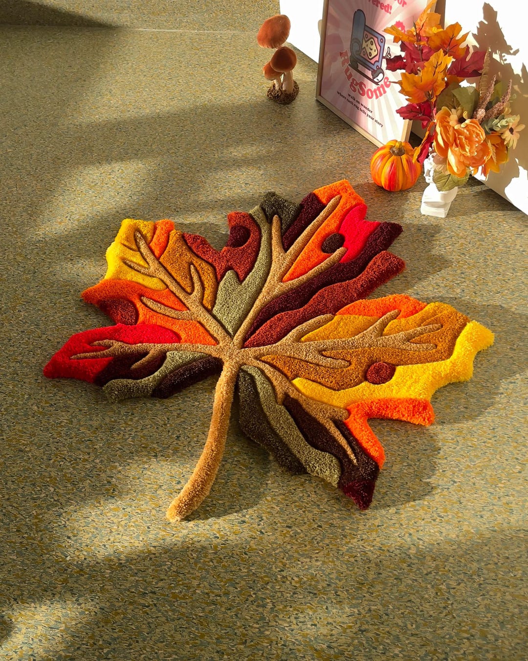 Maple Leaf Rug – Hand Tufted & Autumn-inspired - Etsy