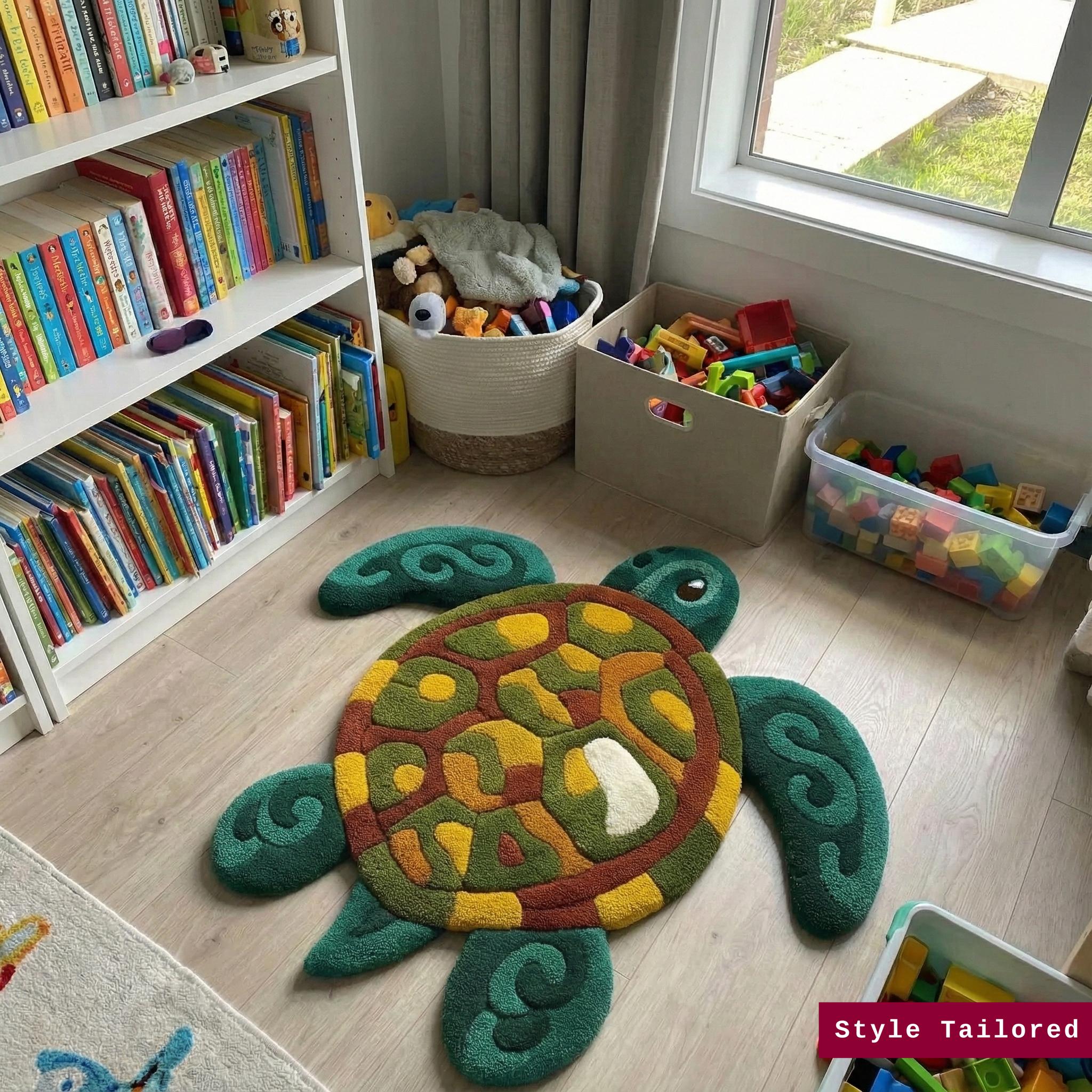 Hand-tufted Sea Turtle Rug – Kids Room or Nursery Decorative Rug - Etsy