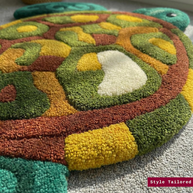 Hand-tufted Sea Turtle Rug – Kids Room or Nursery Decorative Rug - Etsy