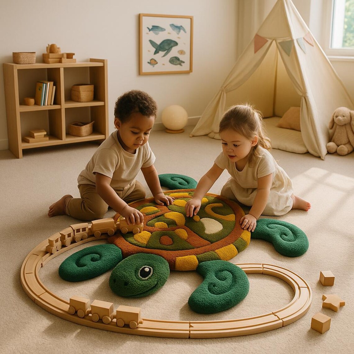 Hand-tufted Sea Turtle Rug – Kids Room or Nursery Decorative Rug - Etsy