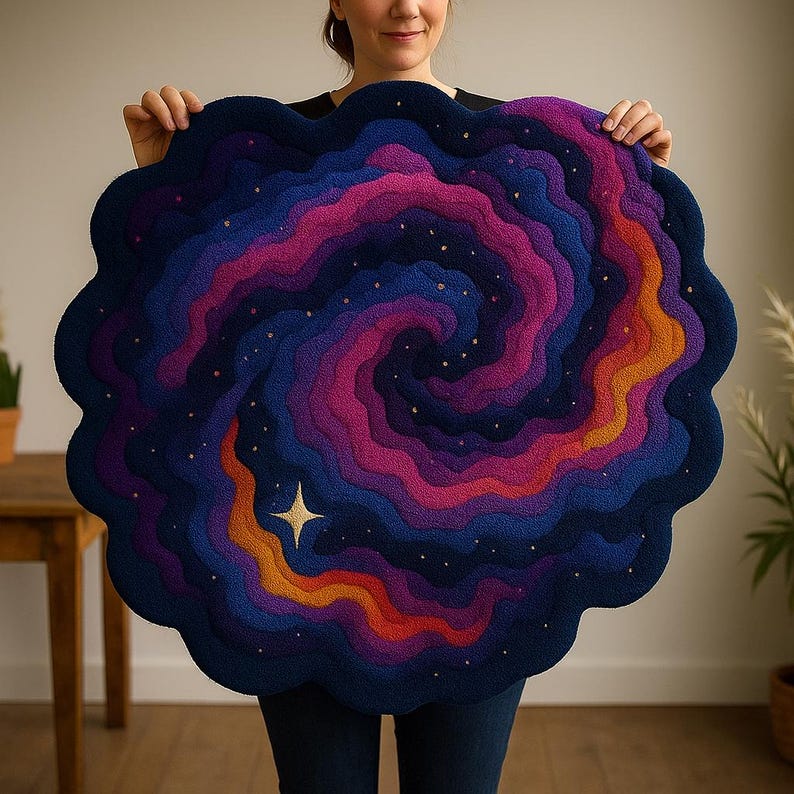 Galaxy Swirl Rug – Hand-tufted Milky Way - Etsy