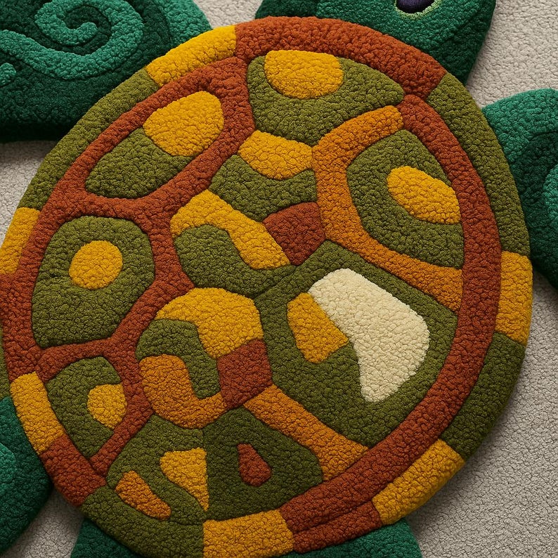 Hand-tufted Sea Turtle Rug – Kids Room or Nursery Decorative Rug - Etsy