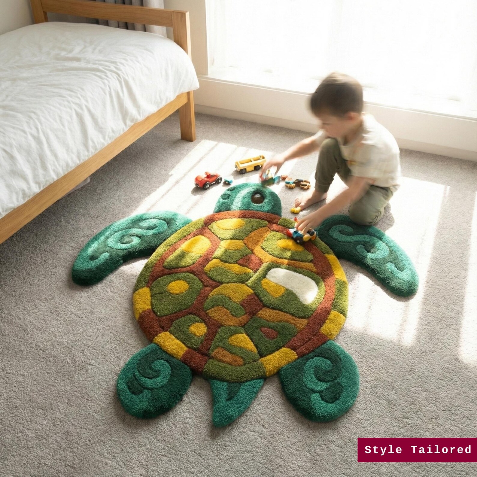 Hand-tufted Sea Turtle Rug – Kids Room or Nursery Decorative Rug - Etsy