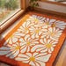 Vintage Flower Power Rug – 70s Retro Orange - Etsy