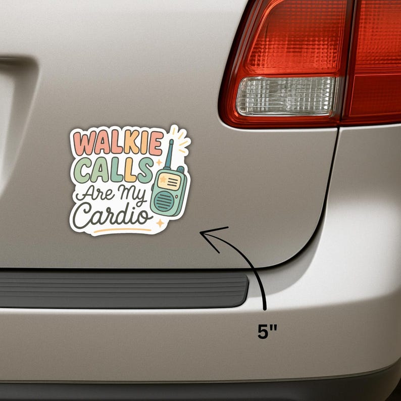 4PCS Walkie Calls Are My Cardio Stickers – Funny Teacher Vinyl Decals ...