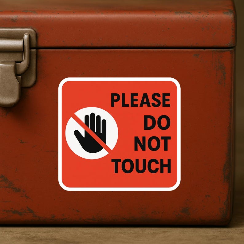 Please Do Not Touch Stickers – Warning Sign Waterproof Vinyl Decals ...