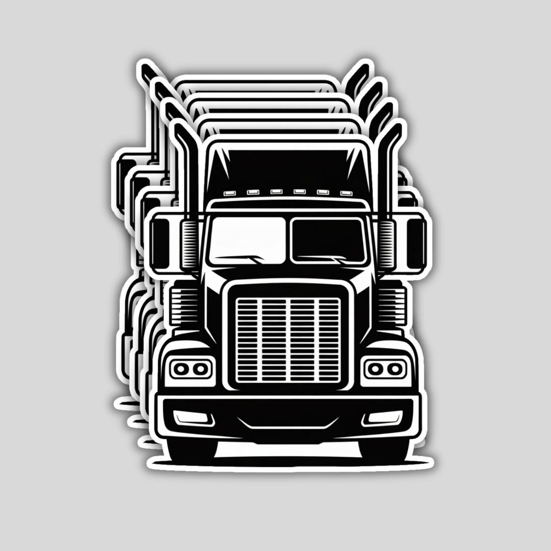 Semi Truck Stickers 4PCS: 18 Wheeler Vinyl Decals for Trucker, Road Lover - Etsy