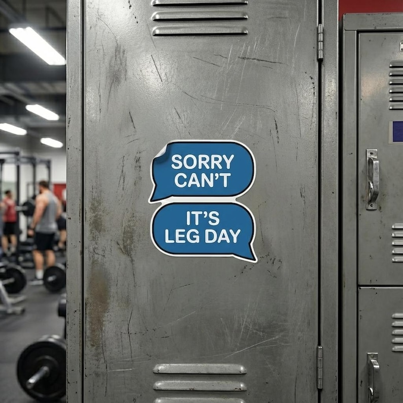 4PCS It’s Leg Day Stickers – Funny Gym Workout Humor Vinyl Decal Gift ...