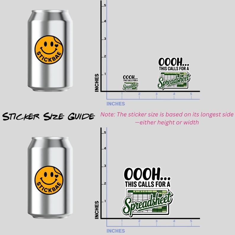 4PCS of Funny Spreadsheet Stickers: Accountant & Office Humor ...