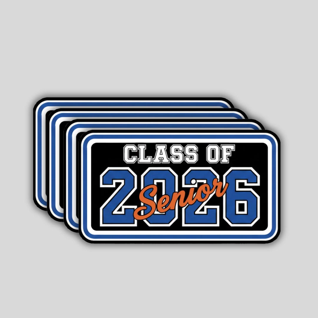 4PCS Class of 2026 Stickers – Graduation Senior Celebration Vinyl Decal ...
