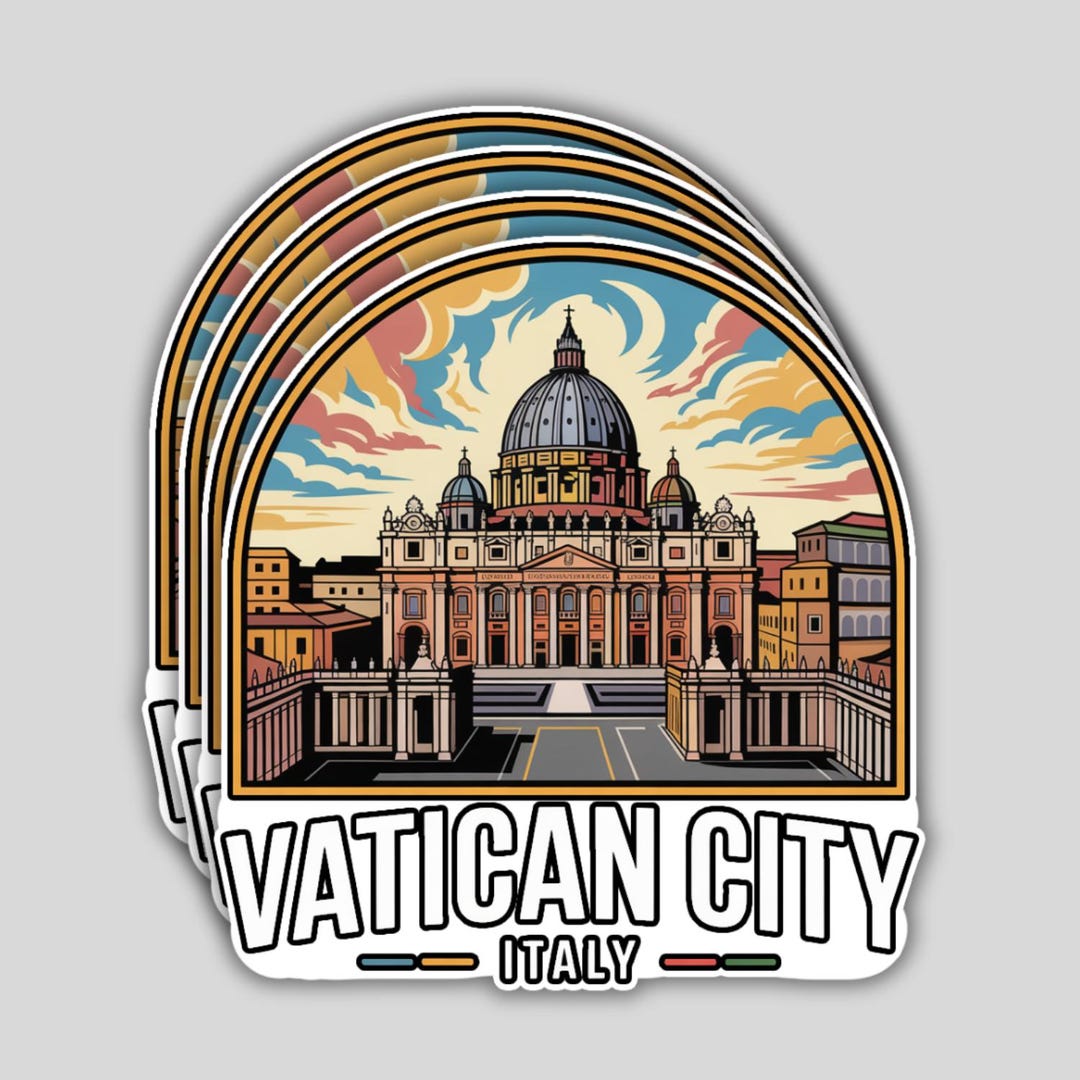 Vatican City Stickers 4-pack: Waterproof Travel Souvenir Decals - Etsy