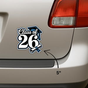 4PCS Class of 2026 Stickers – Senior Graduation Cap & Diploma Vinyl ...