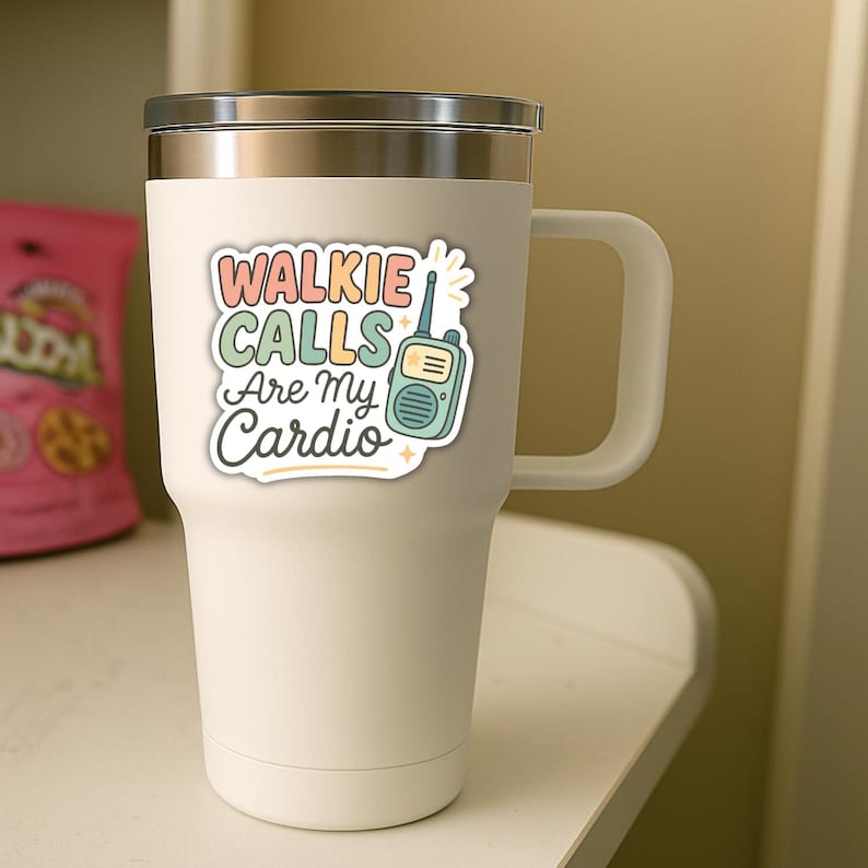 4PCS Walkie Calls Are My Cardio Stickers – Funny Teacher Vinyl Decals ...