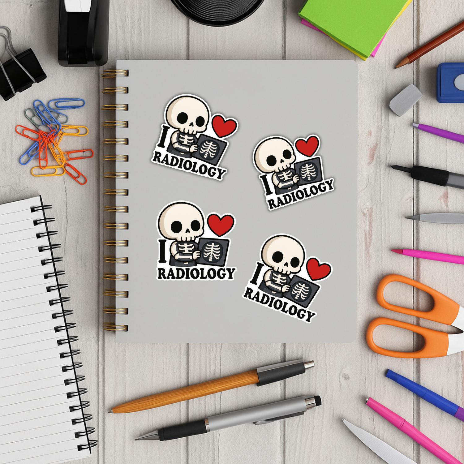 4pcs I Love Radiology Stickers – Radiologic Technologist Vinyl Decals ...