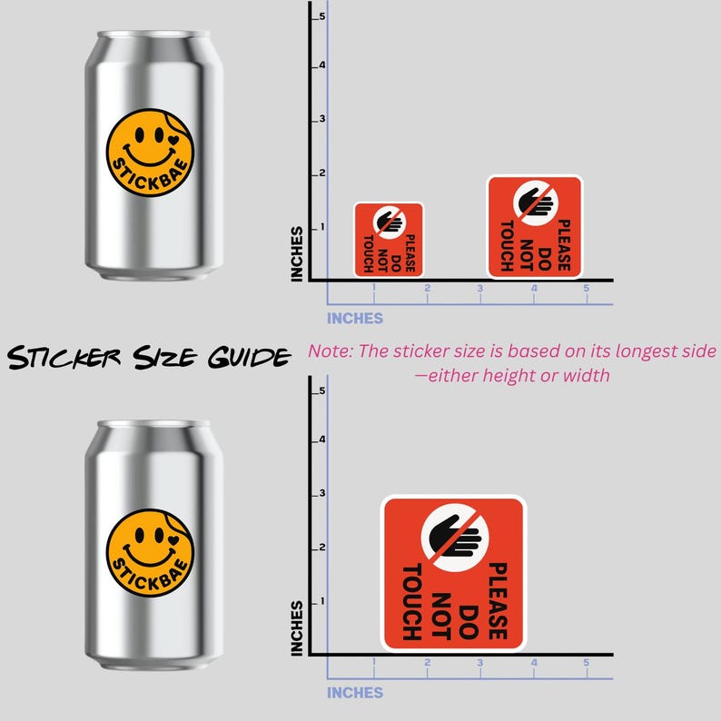 Please Do Not Touch Stickers – Warning Sign Waterproof Vinyl Decals ...