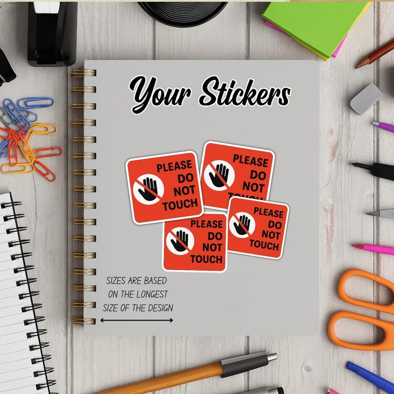 Please Do Not Touch Stickers – Warning Sign Waterproof Vinyl Decals ...