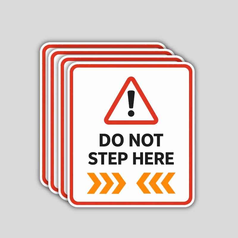 Do Not Step Sign - Etsy