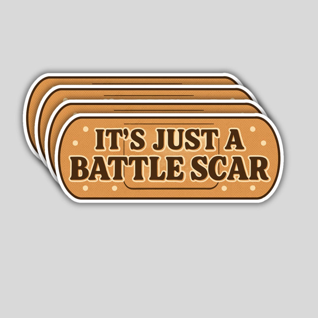 Battle Scar Bandage Stickers: Funny Waterproof Vinyl Decals - 4 Pack - Etsy