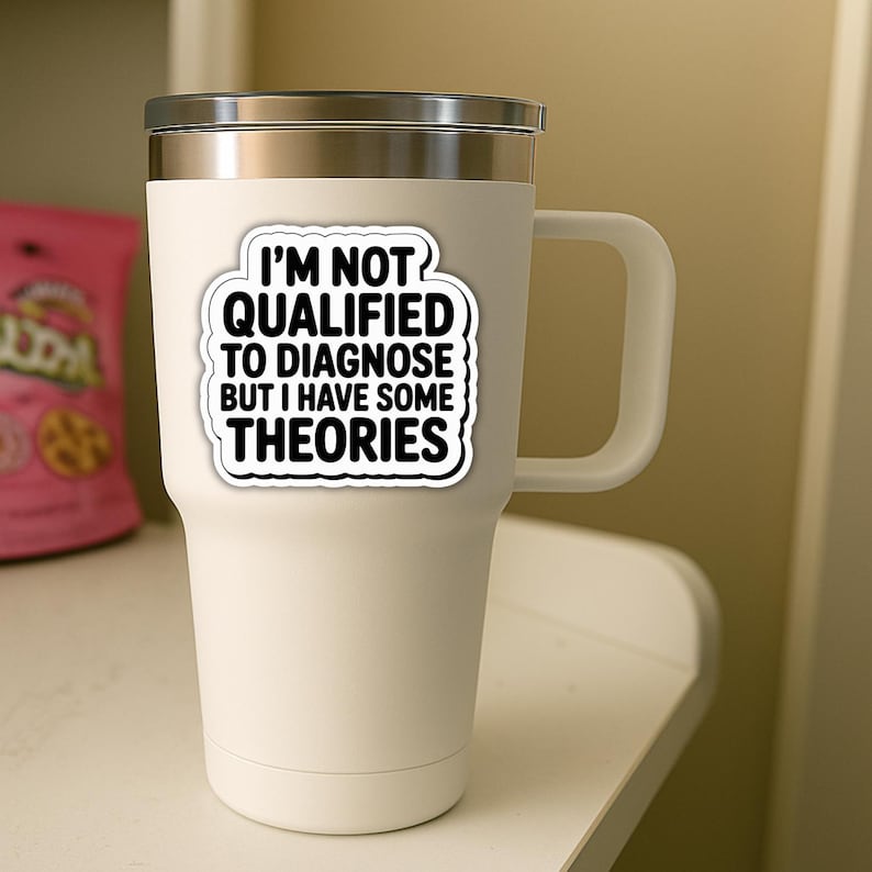 Funny "i'm Not Qualified but I Have Theories" Stickers - 4-pack - Etsy