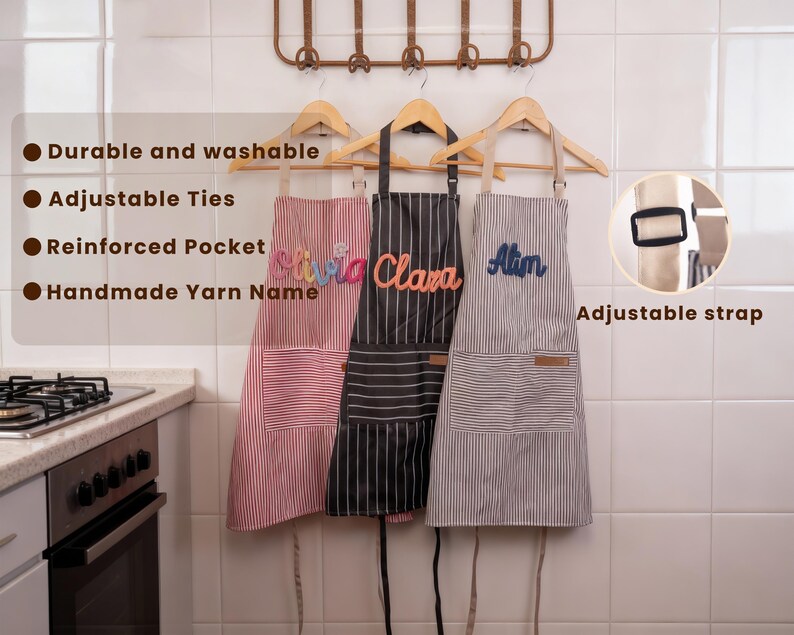 Personalized Yarn Name Apron – Custom Classroom Apron for Teachers, DIY ...