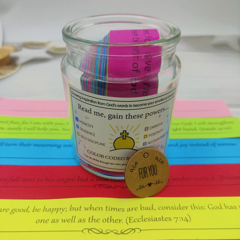 Bible Verse Jar,read Me When Bible Verses Jar for Emotions and Feelings ...